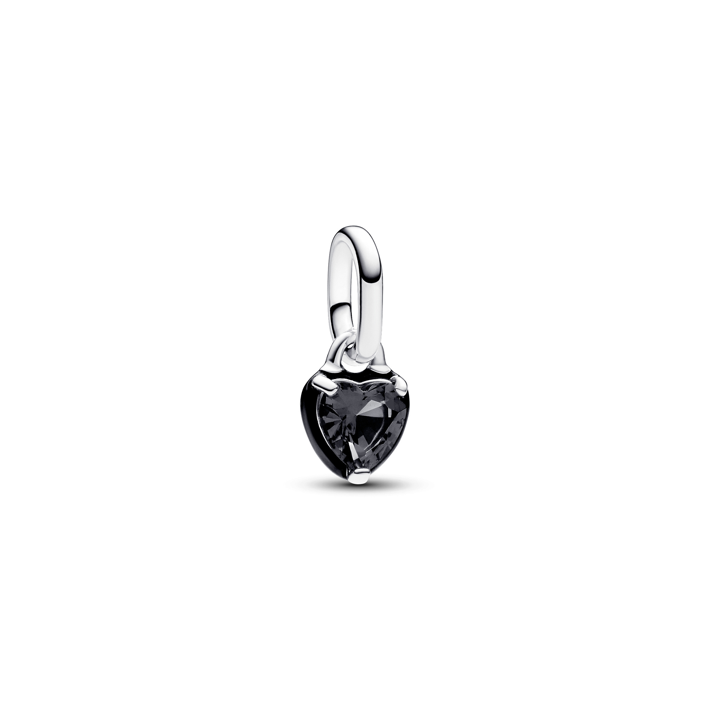 PANDORA Mini-Conta Pendente Coração Chakra Preto Pandora ME 793042C01 ...