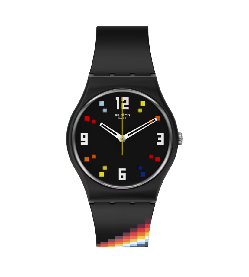 Swatch BLACK CAROUSEL SQUARES (Ref. SO28B705) | Marcolino 1926