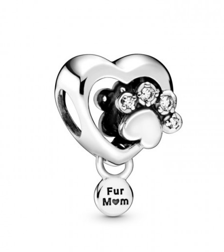 PANDORA Conta Pata Brilhante & Coração 798873C01 | Marcolino Link