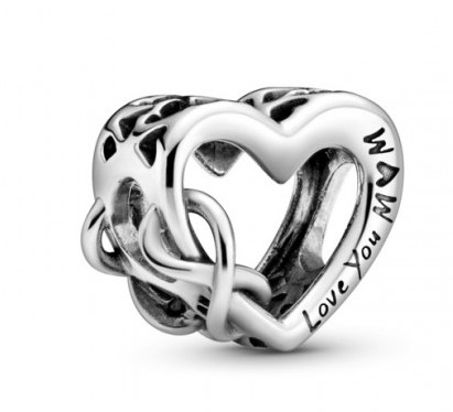 PANDORA Conta Coração Infinito Love You Mum (Ref. 798825C00 ...