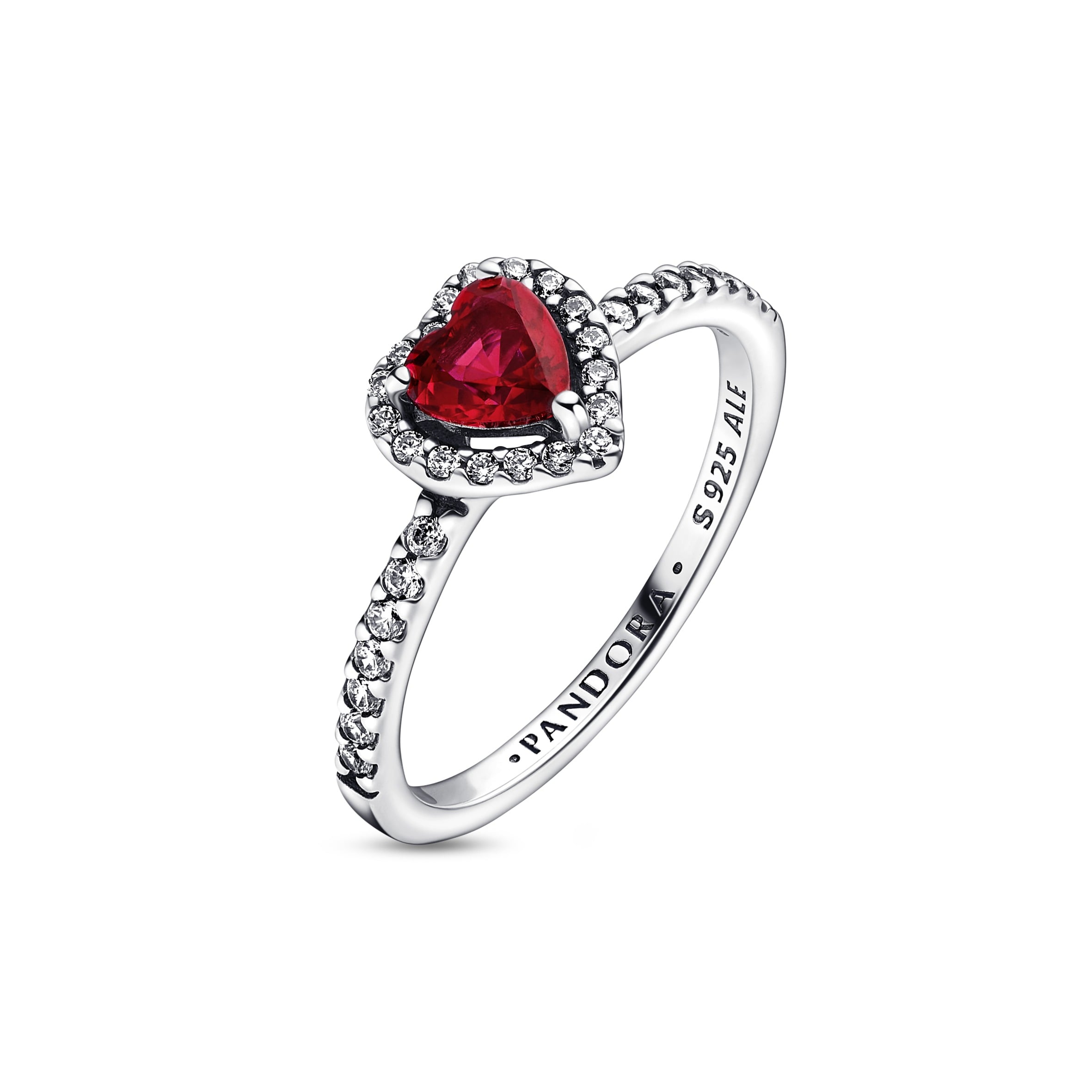PANDORA Heart sterling silver ring with cherries jubilee red (Ref ...